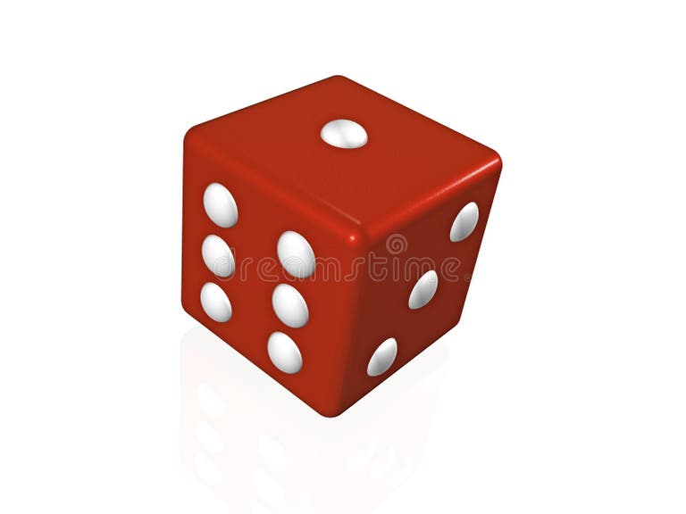 Dado stock de ilustración. Ilustración de rojo, juego - 105928968