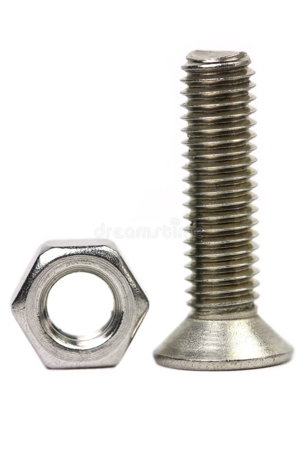 Bullone capo e dado, immagine stock. Immagine di scanalato - 112934837