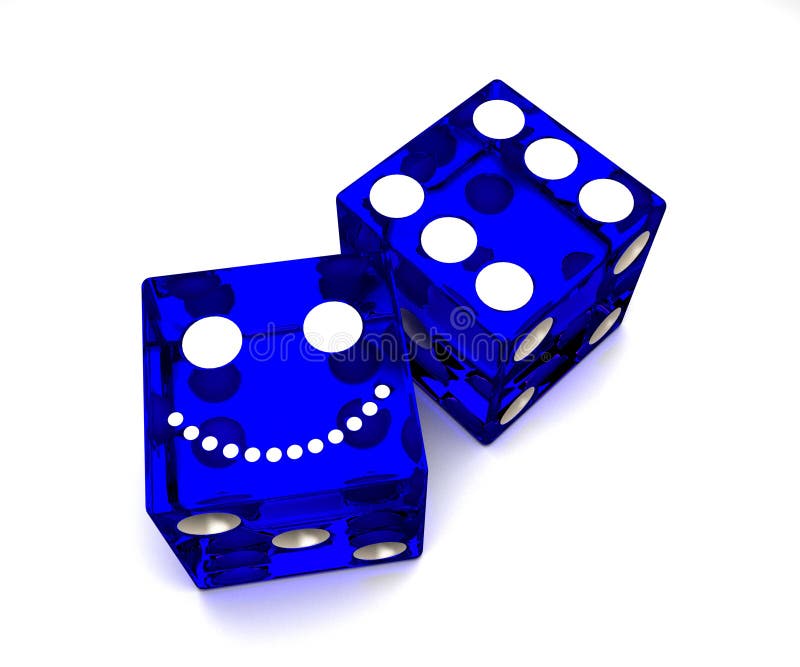 Dados azules stock de ilustración. Ilustración de imagen - 21296429