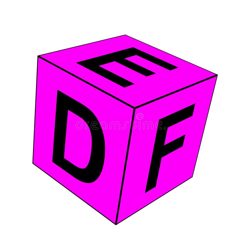 Dados Da Letra DEF Do Alfabeto Ilustração Stock - Ilustração de branco ...