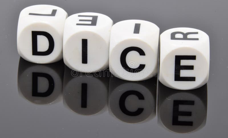 Dados De La Letra De Los DADOS Foto de archivo - Imagen de cubo, caras ...