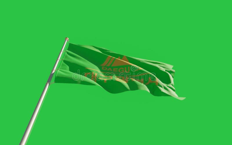 Daegu Korea flag low angle stock illustration. Illustration of flags ...