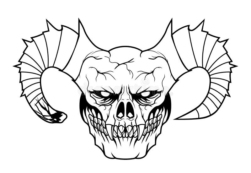 Black daemon stock vector. Illustration of silhouette - 6466730