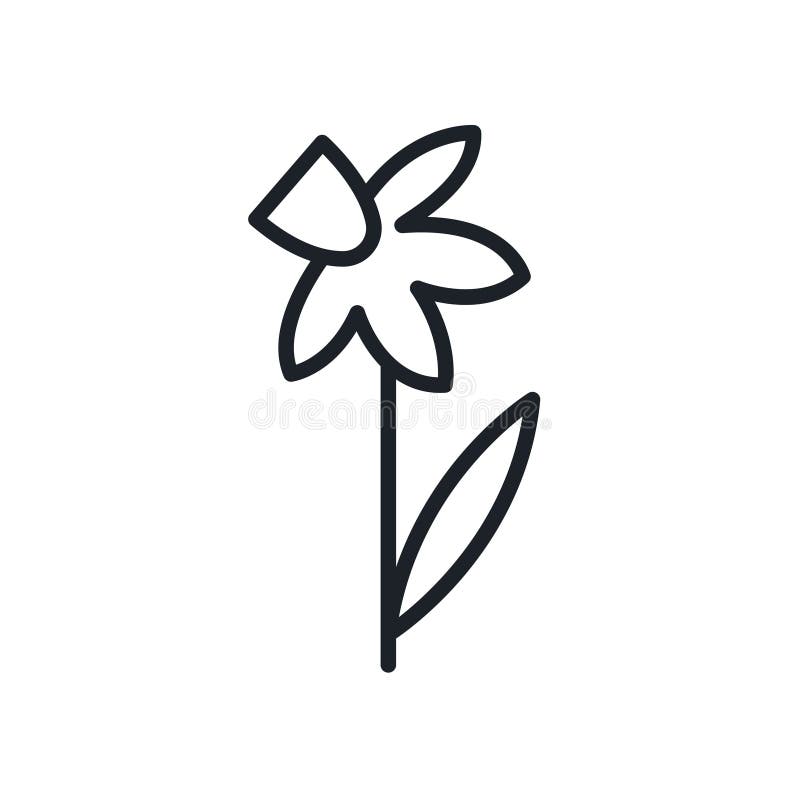 Daffodil Icon. Spring Flowers Isolated Vector Icon Stock Vector ...