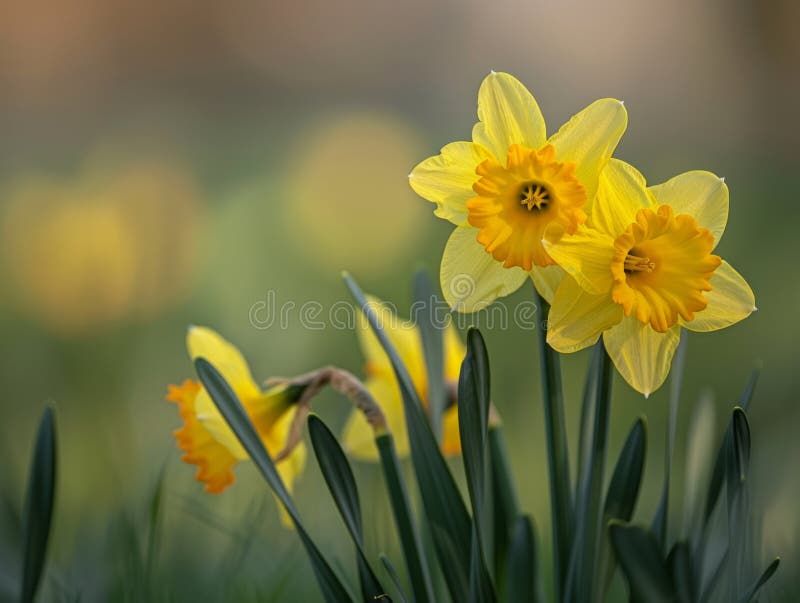 Daffodils in the Spring by Sarah Mcdonald Stock Photo - Image of field ...