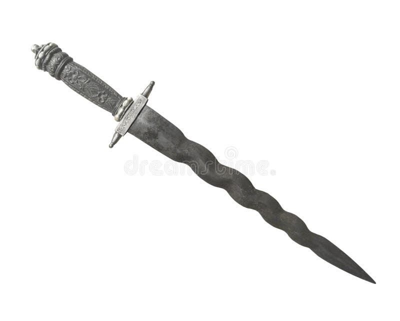 Daga Española Antigua Aislada. Foto de archivo - Imagen de adornado ...