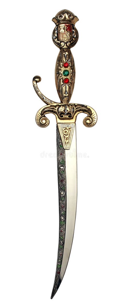 Dagger stock image. Image of gilt, white, pretend, slash - 5349253
