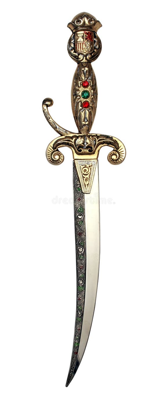 Dagger stock image. Image of gilt, white, pretend, slash - 5349253