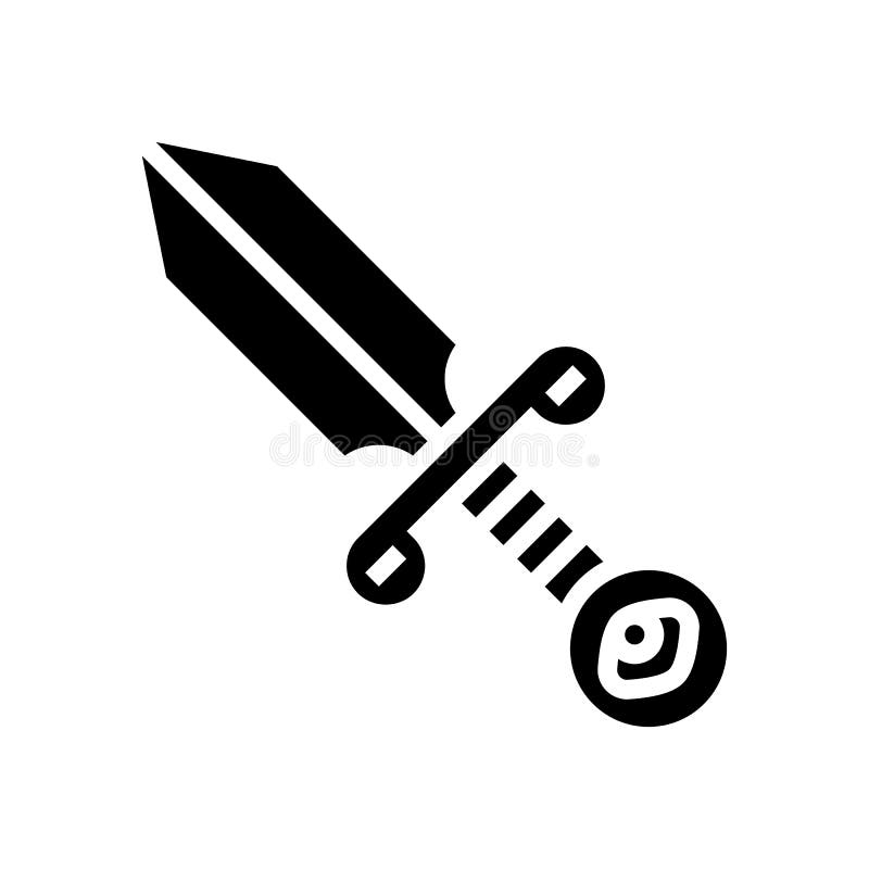 Dagger Boho Glyph Icon Vector Illustration Stock Vector - Illustration ...
