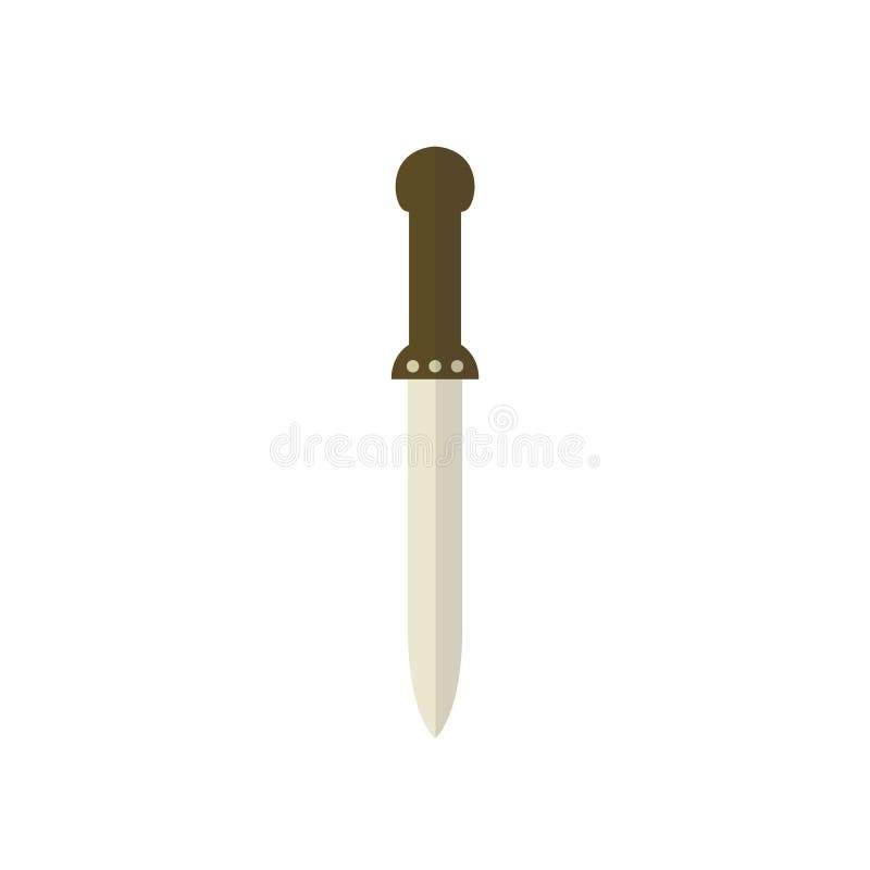 Dagger Flat Icon, Vector Illustration Stock Illustration - Illustration ...