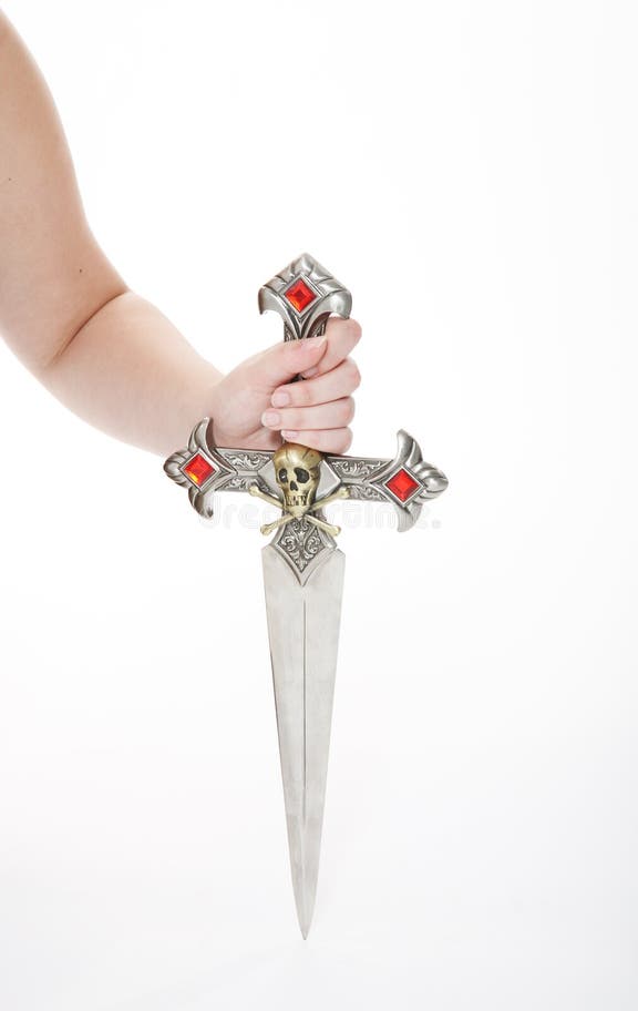 Dagger in Hand stock image. Image of dagger, girls, gold - 3337231