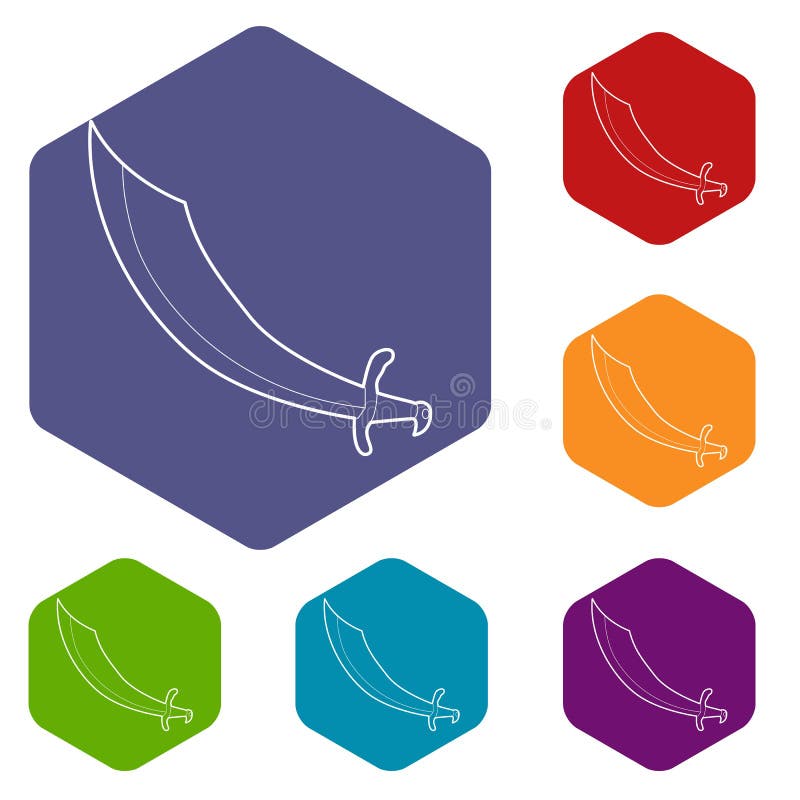 Dagger icon, outline style stock vector. Illustration of sign - 154726144