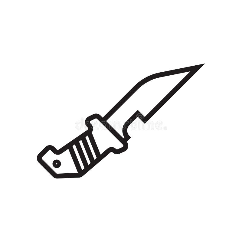 Dagger Icon Vector Sign and Symbol Isolated on White Background, Dagger ...