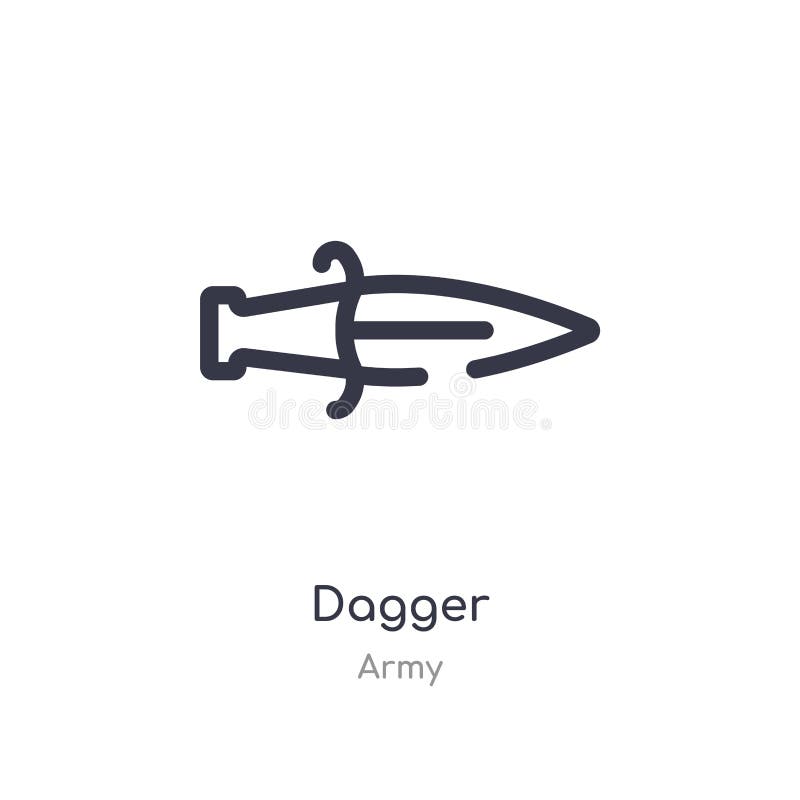 Dagger Outline. Military Combat Knife. Simple Element that You Can Use ...