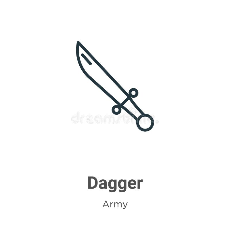 Dagger Outline. Military Combat Knife. Simple Element that You Can Use ...