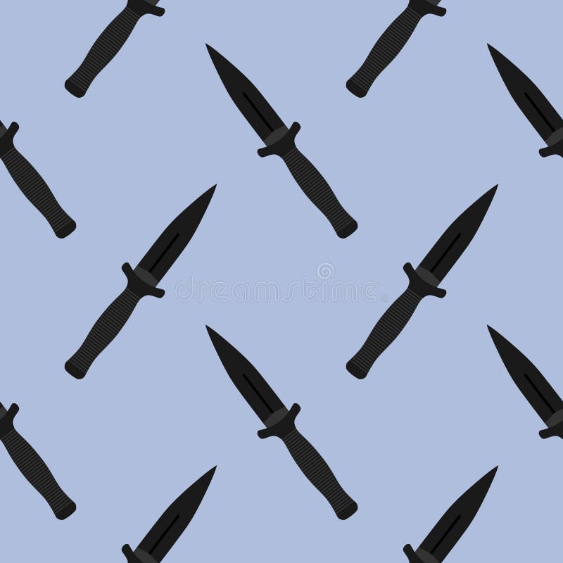 Dagger Seamless Pattern Vector Illustration Stock Vector - Illustration ...