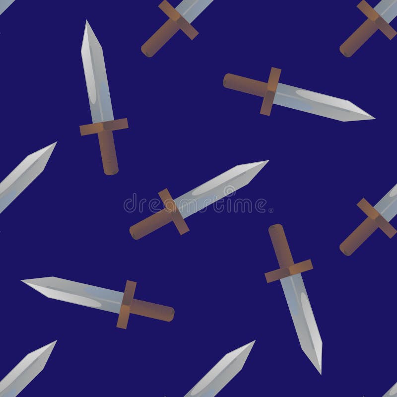 Dagger seamless pattern stock vector. Illustration of medieval - 139893939