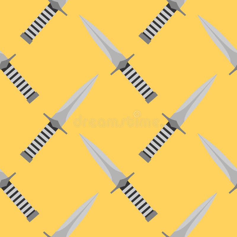 Dagger Seamless Pattern Vector Illustration Stock Vector - Illustration ...