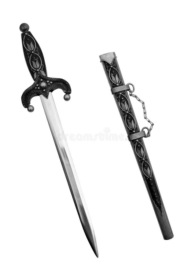 Dagger and the sheath stock image. Image of chain, weapon - 11404079