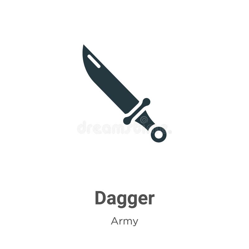 Dagger Vector Icon On White Background. Flat Vector Dagger Icon Symbol ...