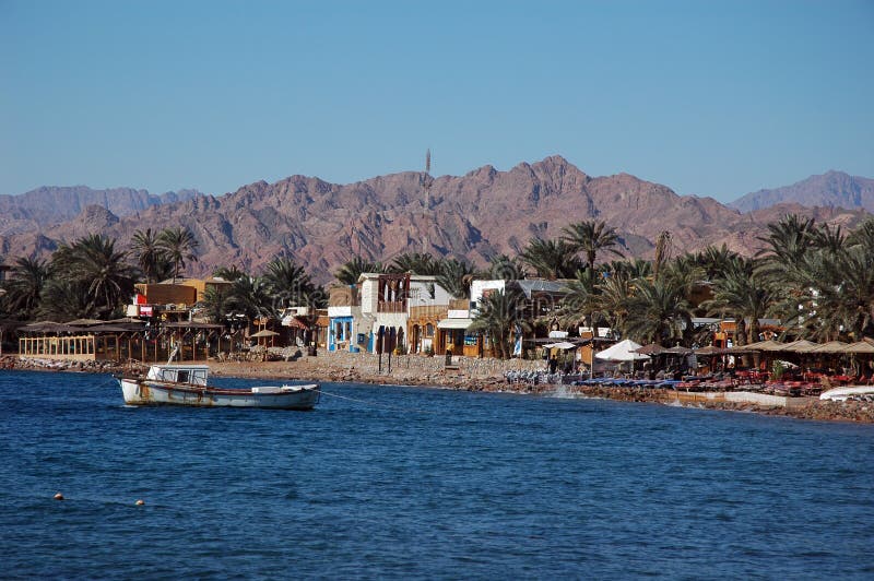 Dahab coastline stock photo. Image of egypt, scenics, palms - 6835450