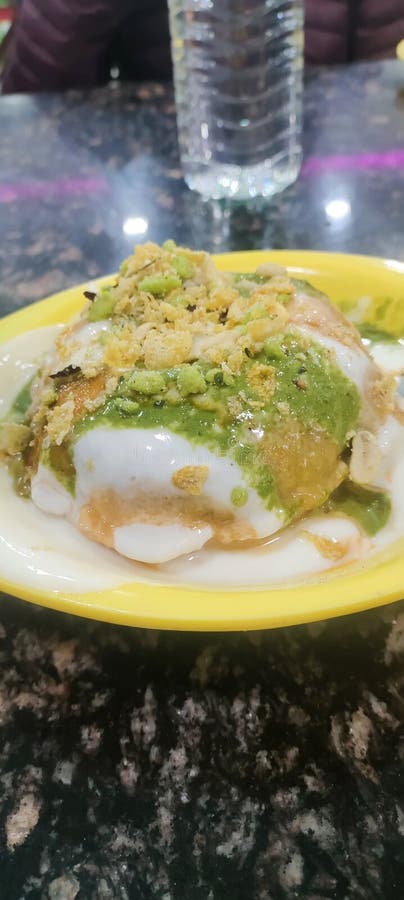Dahi Poori Delhi Authentic Dish Stock Image - Image of dahi, dish ...