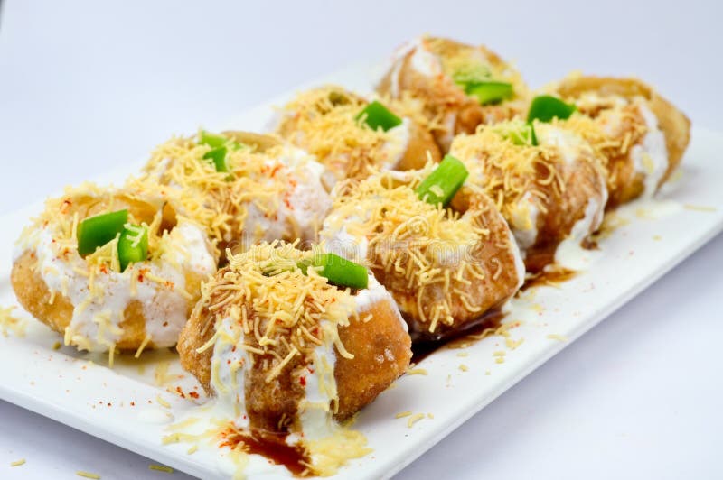 Dahi puri stock image. Image of color, close, background - 24578783