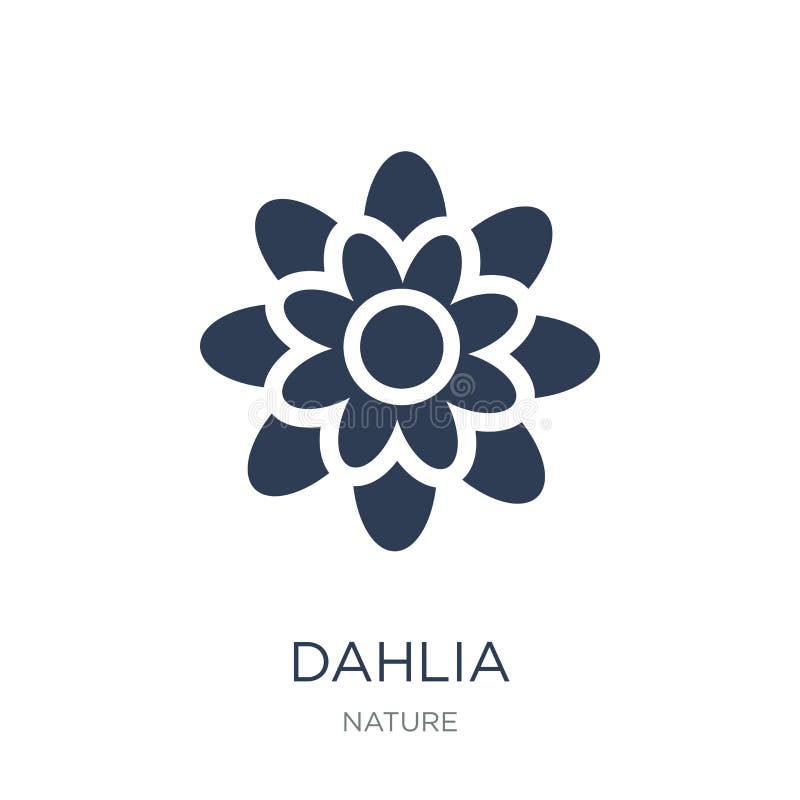 Dahlia Icon. Trendy Flat Vector Dahlia Icon on White Background Stock ...