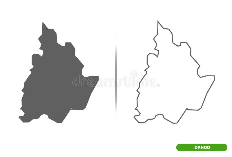 Dahod District of Gujarat State Map Stock Vector - Illustration of ...