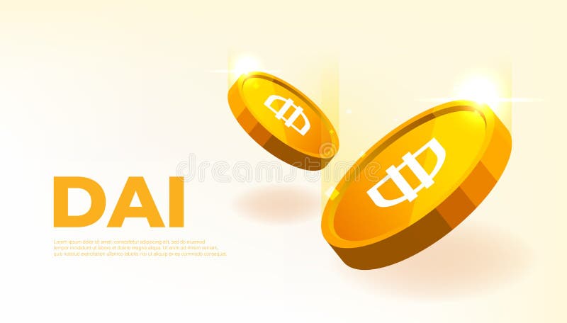 Dai Coin Banner. DAI Coin Cryptocurrency Concept Banner Background ...