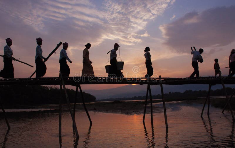 Dai people stock photo. Image of sunset, home, back, people - 30816692