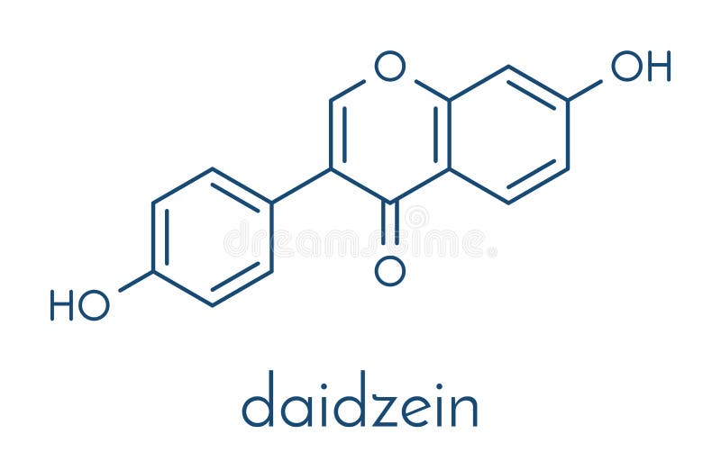 Daidzein Isoflavone Molecule. Skeletal Formula. Stock Vector ...