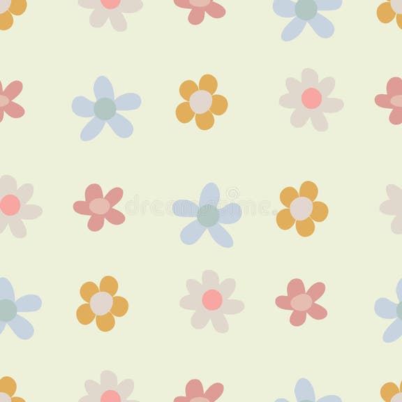 Dainty Pastel Flowers Repeating Vector Pattern Stock Vector ...