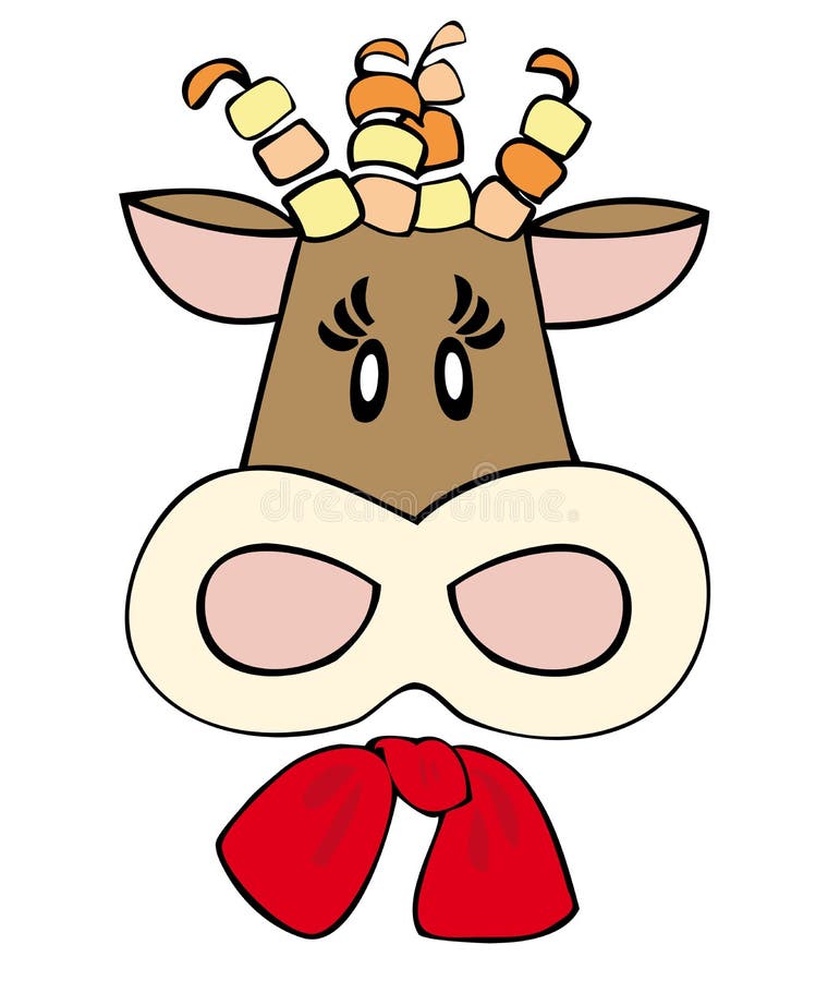 Funny dairy cow face. stock vector. Illustration of dairy - 13985371