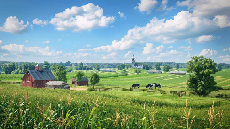 Dairy Cows Farm Eating Corn Showcasing Use Feed Livestock Stock Photos ...