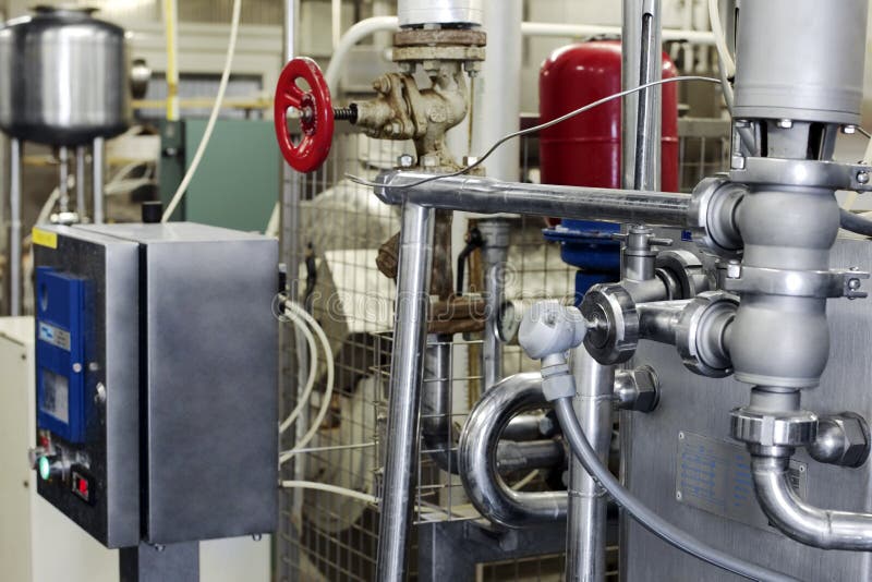 Dairy Food-processing Industry Stock Image - Image of conveyor, food ...