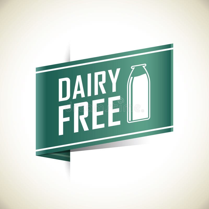 Dairy Free Label. Vector Illustration Decorative Background Design ...
