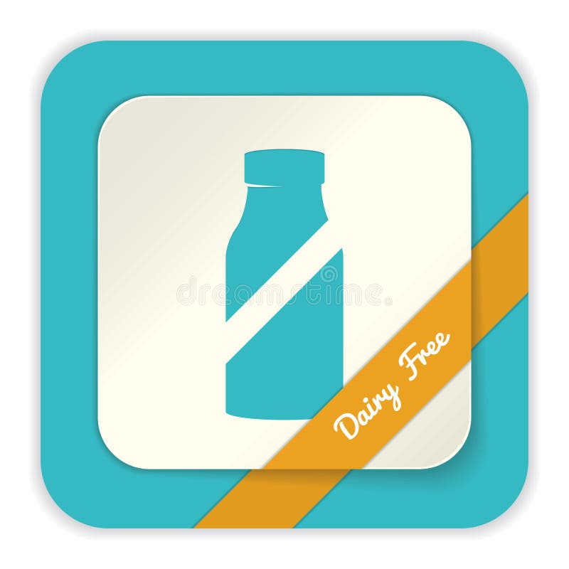 Dairy Free Label. Vector Illustration Decorative Design Stock Vector ...