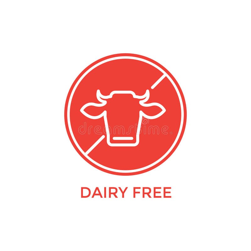 Dairy Free Label. Vector Illustration Decorative Design Stock Vector ...