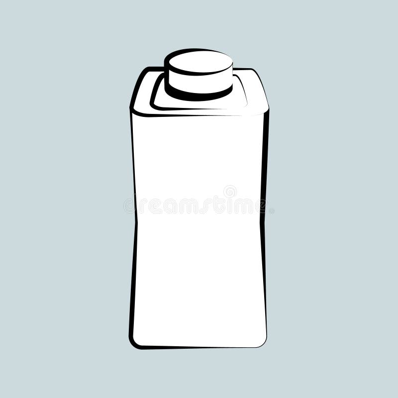 Dairy Milk Container Icon in Brush Linear, Outline Flat Style, Isolated ...