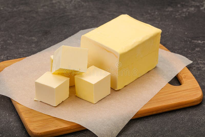 Dairy Natural Yellow Butter Piece Stock Photo - Image of butter ...