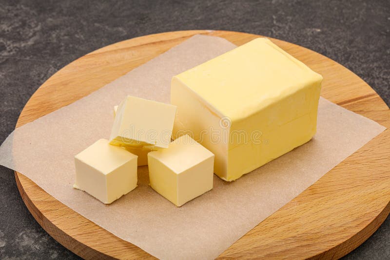 Dairy Natural Yellow Butter Piece Stock Image - Image of yellow ...