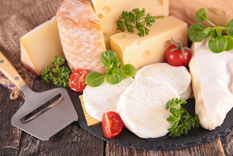 Dairy Product, Fresh Cheese Stock Photo - Image of camembert, cheese ...