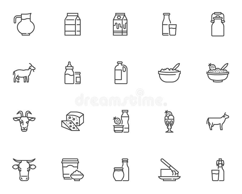Pictogram Dairy Products Stock Illustrations – 608 Pictogram Dairy ...