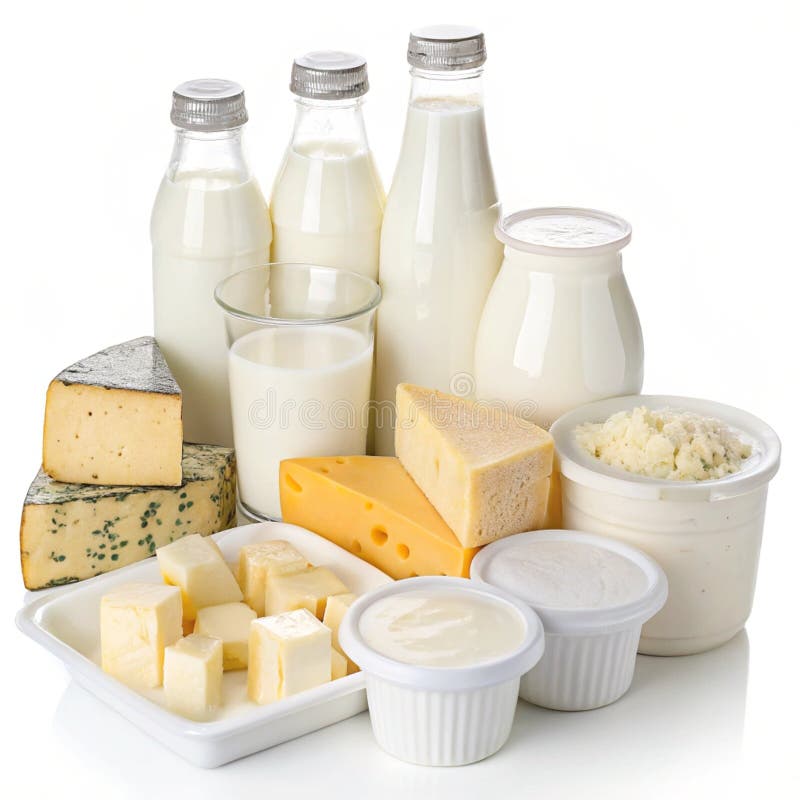 Dairy Products Transparent Background Stock Illustration - Illustration ...