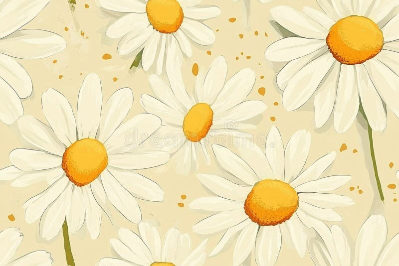 Daisies Graphic Pattern Clip Art Design Stock Illustration ...