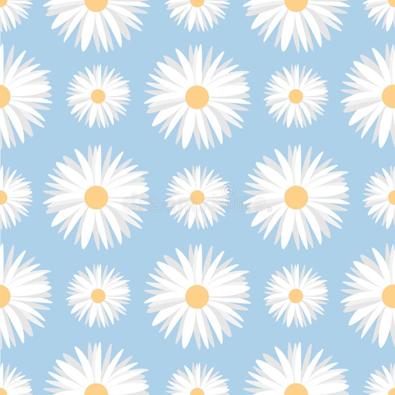 Daisies. Seamless Pattern with the Image of Daisies. Spring Pattern ...