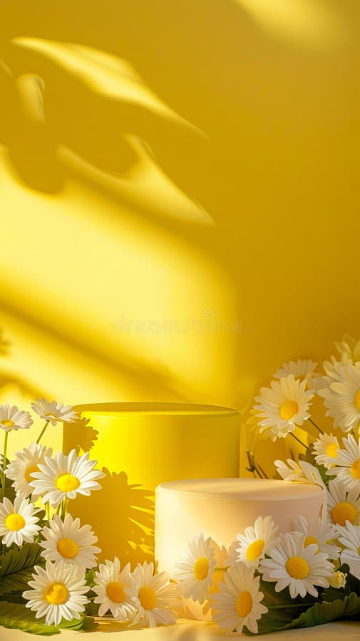 Daisies and a Yellow Box on a Table Stock Image - Image of table, daisy ...