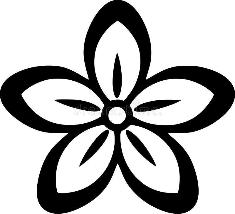 Daisy - Black and White Vector Illustration Stock Vector - Illustration ...