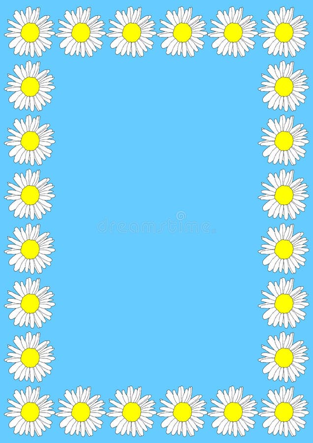 Daisy border stock vector. Illustration of card, daisies - 2721194